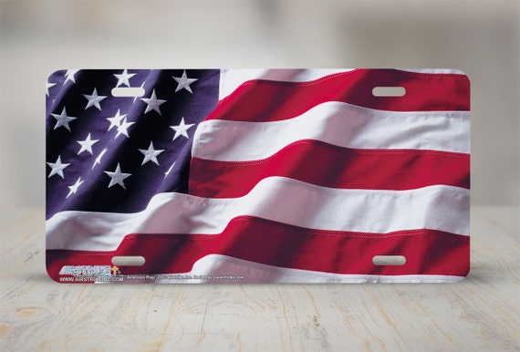 235American Flag Decorative License Plate Car Auto Novelty