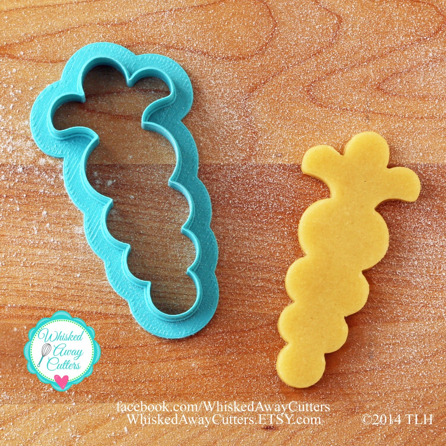 Whimsical Carrot Cookie Cutter and Fondant by WhiskedAwayCutters