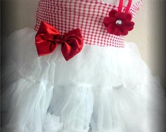 Gingham Petti dress* your choice of color* comes with matching headband