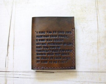 Popular items for stamped wallet on Etsy