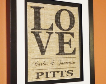 Popular items for custom burlap sign on Etsy