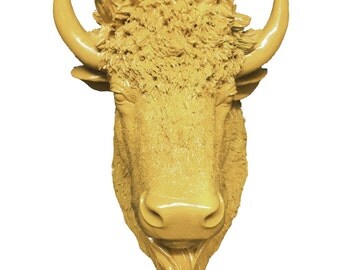 Fake buffalo head | Etsy