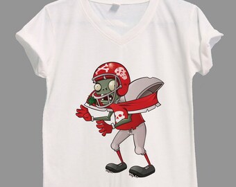 Plants VS Zombies Game Shirt V-neck TShirt Tee Shirts T-Shirt Women ...