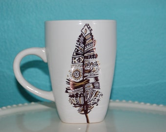 Popular items for feather mugs on Etsy