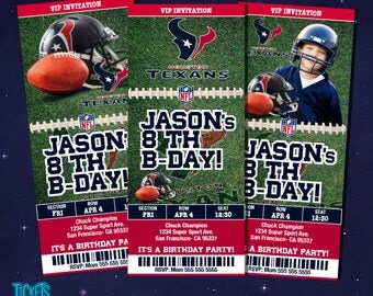 Texans Birthday Invitations