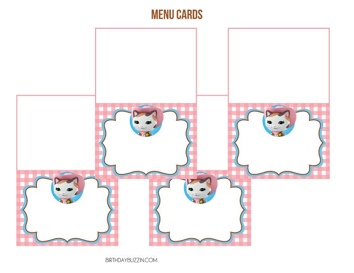 Sheriff Callie's Wild West Food Labels Printable Menu and