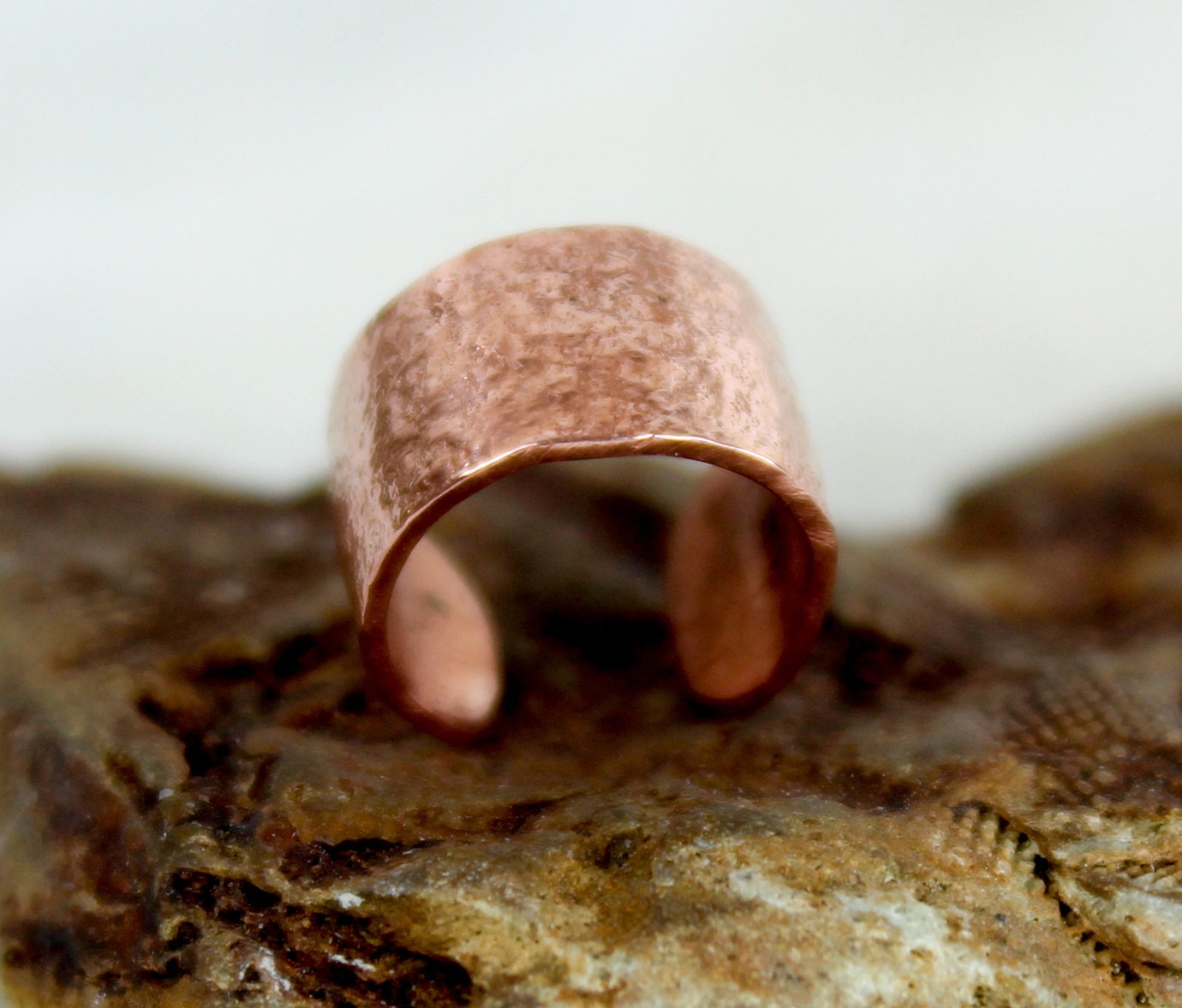 Ear Cuff Wide or thin Hammered Solid Copper by ElementalSoul