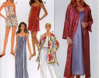 Plus size lingerie and sleepwear Robe Slip Camisole nightgown pants ...