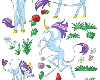 Unique unicorn clip art related items | Etsy