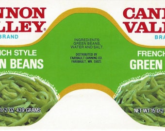 Green bean label | Etsy