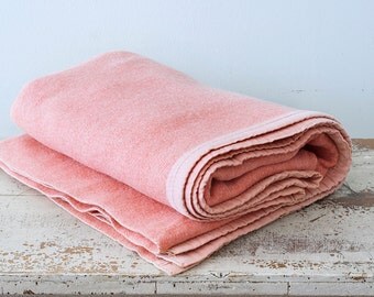 Popular items for pink wool blanket on Etsy