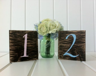 Popular items for wood table numbers on Etsy