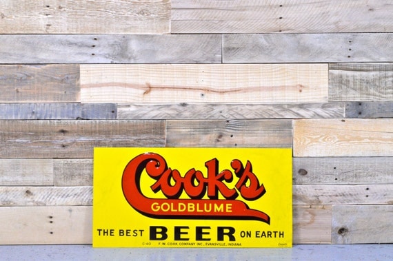 Vintage Cooks Beer Sign Tin Advertising Sign Cooks Goldblume