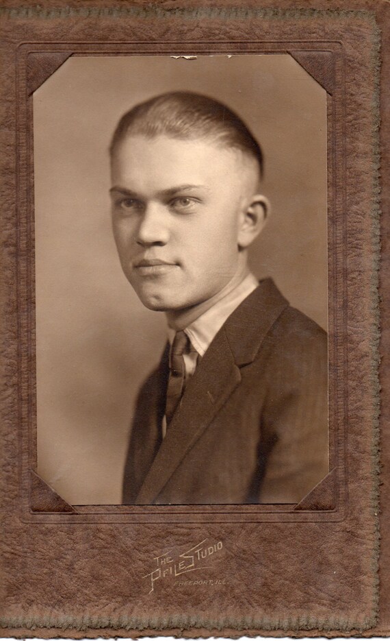 Antique Photo of Handsome Young Man with Dimpled Chin ID'd
