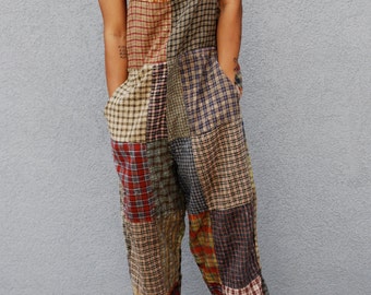 Popular items for patchwork overalls on Etsy