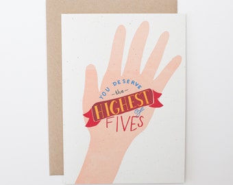 Congratulations Card - You Deserve the Highest of Fives - High Five ...