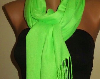 Popular items for neon green scarf on Etsy