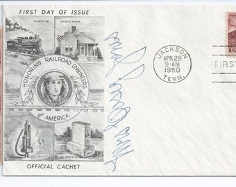 Mrs. Casey Jones Autographed First Day Cover Honoring Railroad ...
