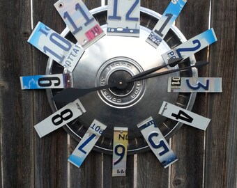 Custom license plate clock. Mulit-state numbers on Ford Motor Company ...