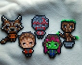 Artículos similares a Guardians of the Galaxy Chibi Perler Bead Sprite ...