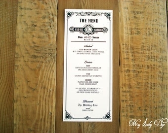 Victorian menu | Etsy