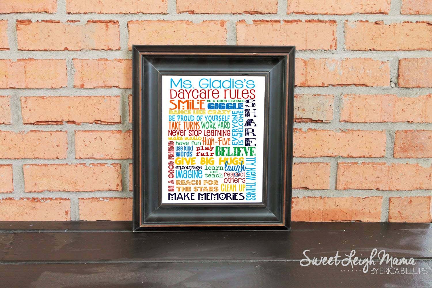 DIGITAL FILE Daycare Rules Personalized Sign Daycare