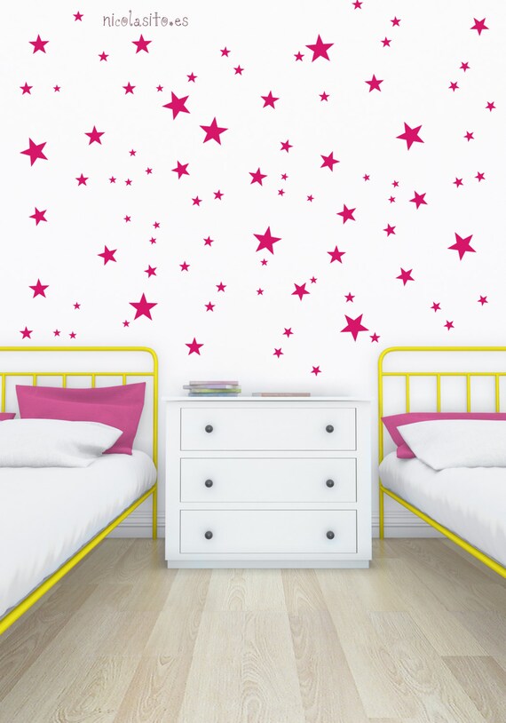 Pink little stars Wall Decal Vinyl Sticker Baby by NicolasitoEs