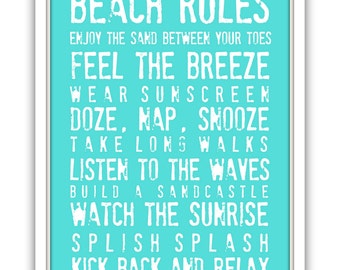 Popular items for beach rules on Etsy