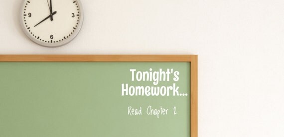 Tonight's Homework Decal Teachers Gift Classroom Decor