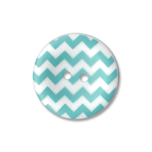 Chevron BUTTONS 1 Inch Round Teal by TheNeedleShop on Etsy