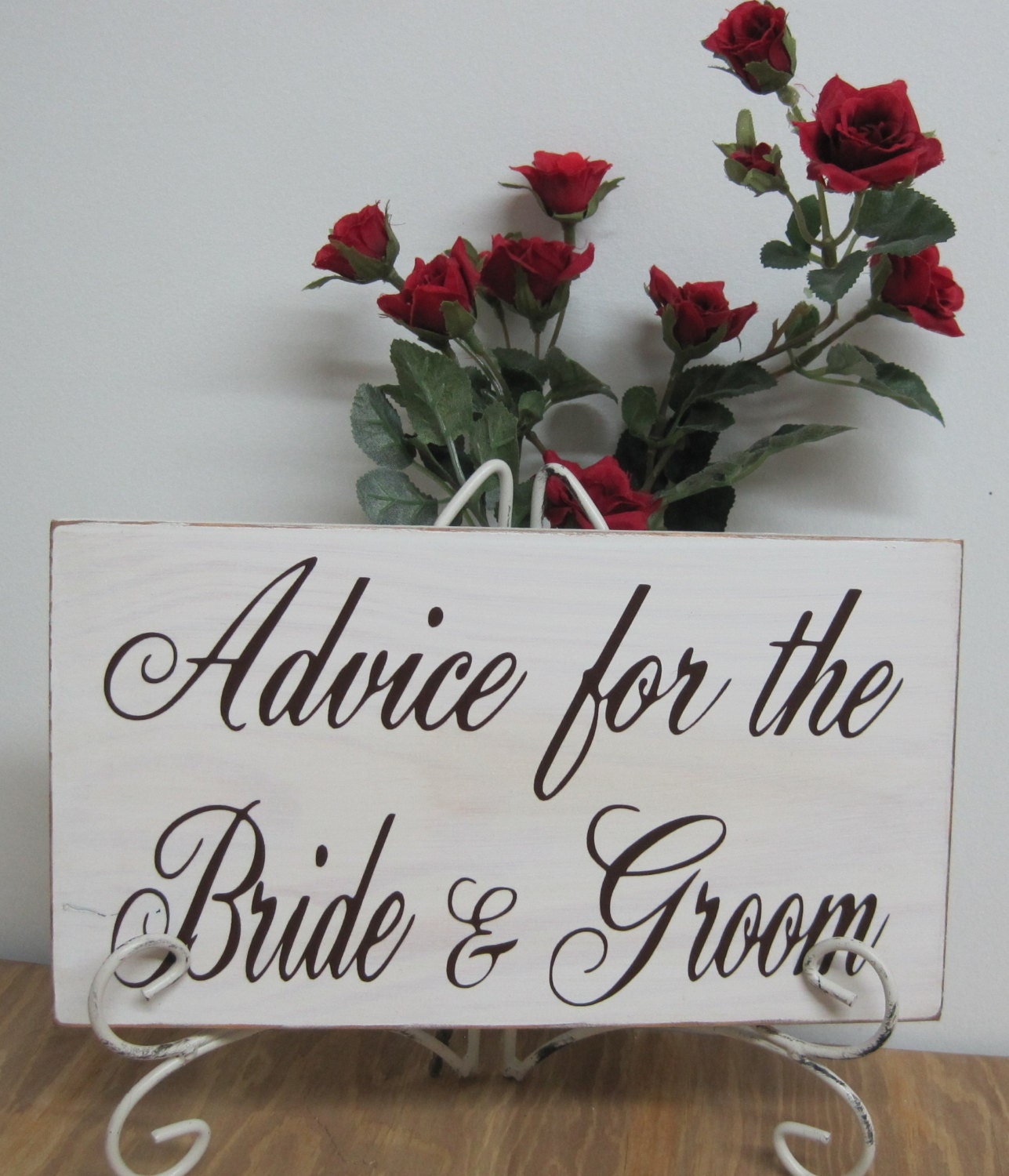 Wedding Sign Advice for Bride & Groom Country Signage Table