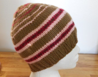 Knitted wool hat | Etsy