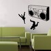 Crazy Scratching Cat Vinyl Wall Decals Home Decor Sticker