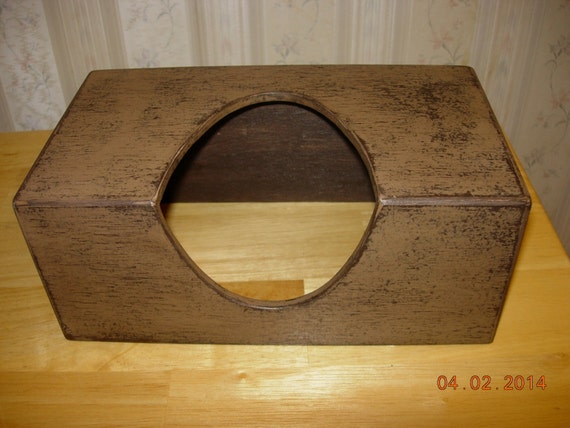 Primitive Tissue Box Cover - Home Decor- Puffs Style 124ct. Size - Made ...