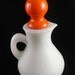 Avon Strawberries and Cream Milk Glass Pitcher Red Lid