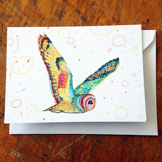 Owl Greeting Card By Sandradieckmann On Etsy