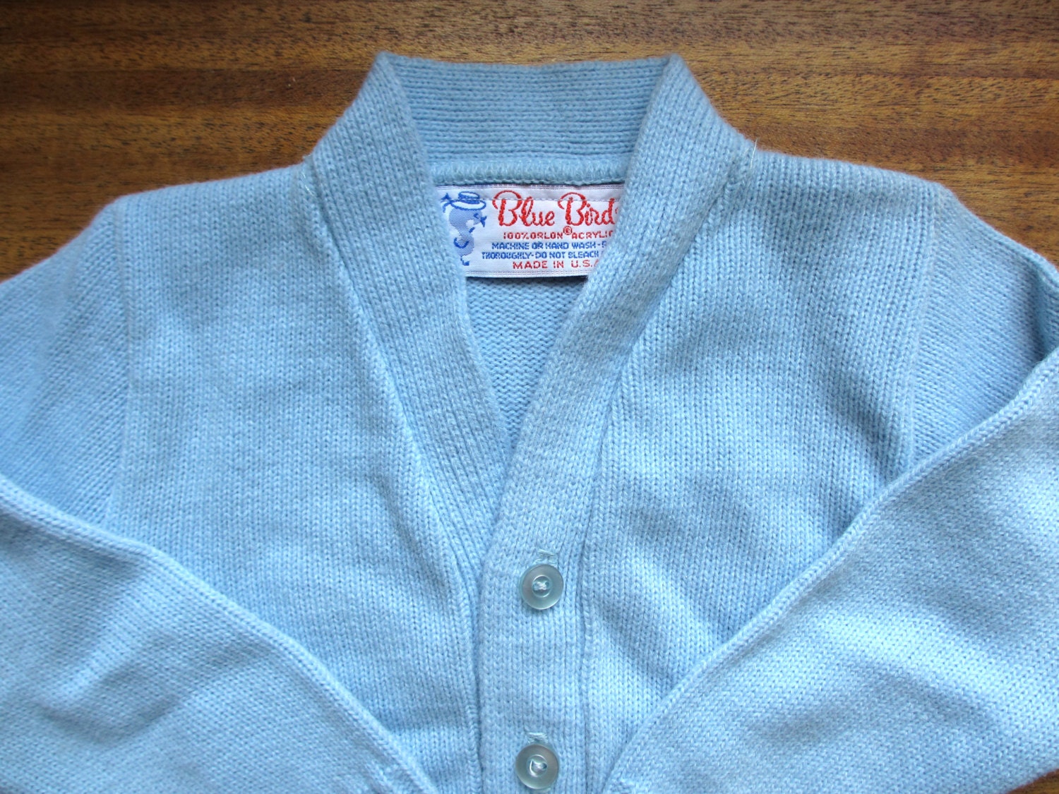 Blue bird. Vtg 1950s midcentury cardigan sweater / unused / NOS ...