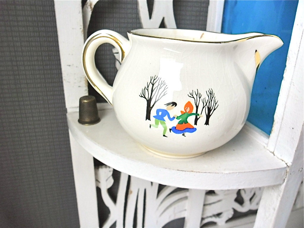 French Vintage Naive Porcelain ‘ ROBJ” milk jug , pitcher 1950 – Haute ...