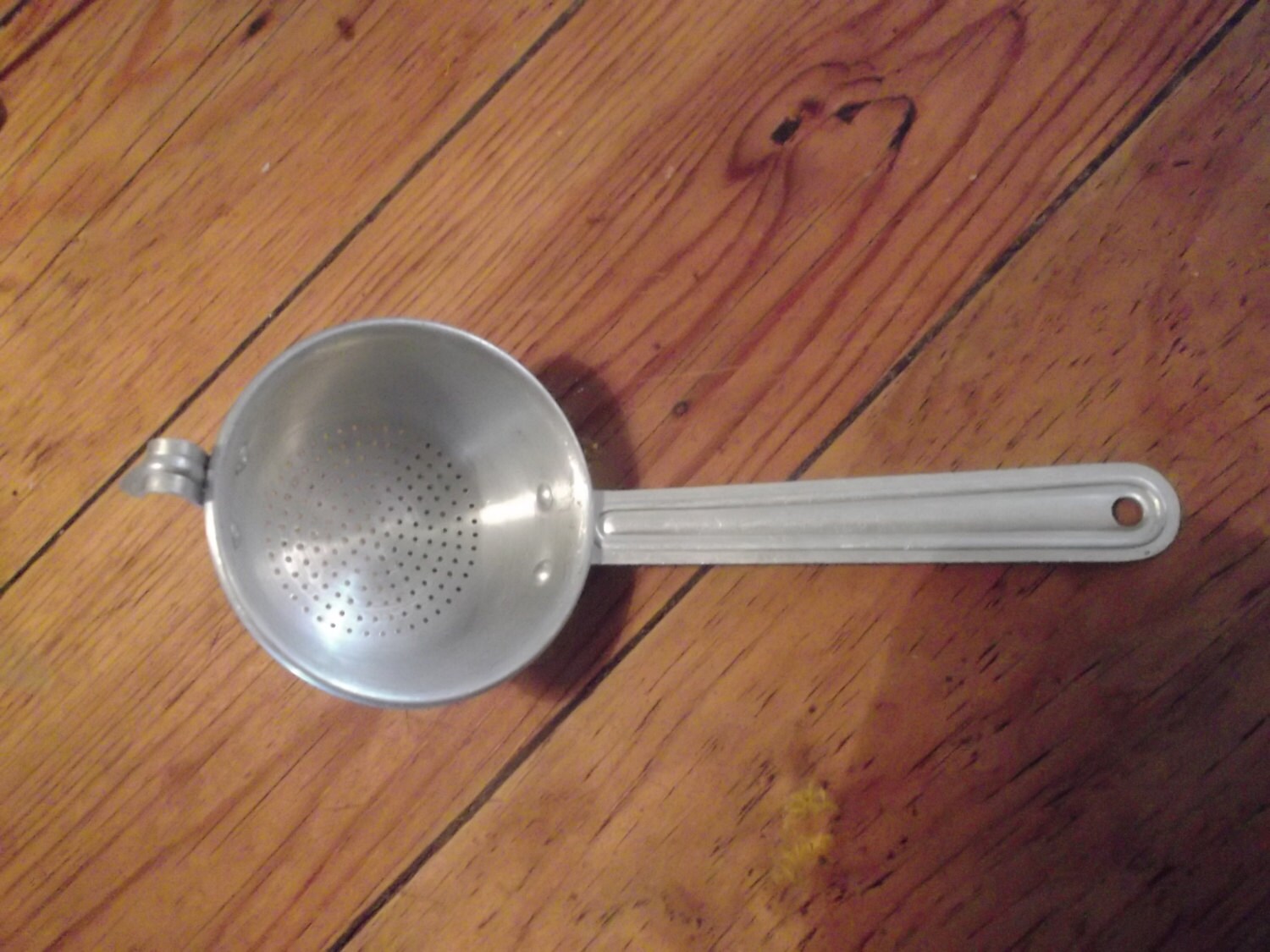 ANTIQUE ALUMINIUM STRAINER, 1950s , tea strainer, handmade, kitchen ...