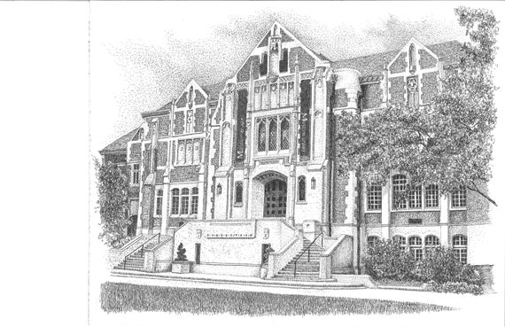 Fine Arts Building Ball State University 11x14 Fine By Huberart