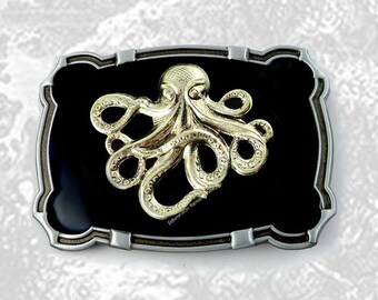 Octopus belt buckle | Etsy