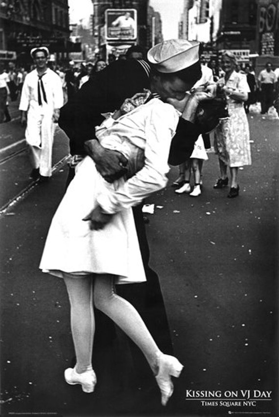 World War II, VJ Day, Home Coming Kiss Photography Poster 24"x36"