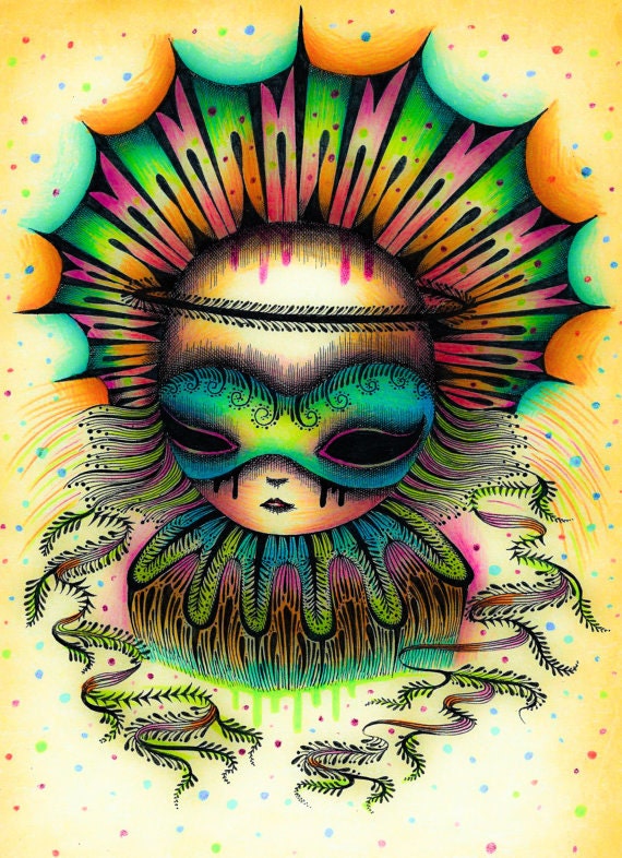 Items similar to ACID PUNK MERMAID (limited edition print) 10/40 on Etsy