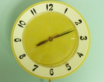 Popular items for yellow wall clock on Etsy