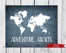Popular items for world map nursery on Etsy