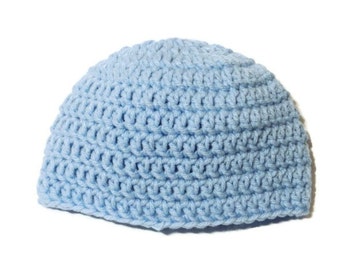 Sky Blue Baby Hat, Made to order, You Pick The Size
