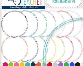 Sweet Doodle Frames Borders & Accents: MEGA PACK by The3AMTeacher