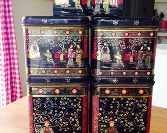 Popular items for asian canister on Etsy