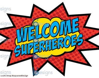 Superhero welcome | Etsy