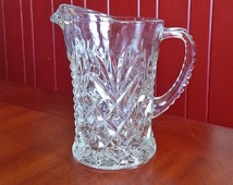 Popular items for vintage glass pitcher on Etsy